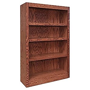 Concepts In Wood Midas Four Shelf Bookcase 48" H Medium Oak Finish