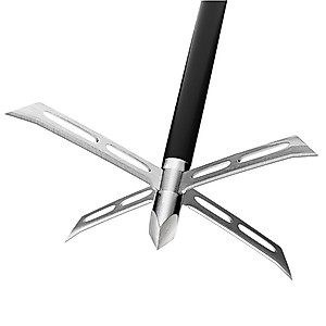 Sinbadteck Archery Broadheads, 3Pcs Pack 4 Fixed Blade Turkey Hunting Broadheads 200Gr Arrowhead Stainless Steel Bow and Arrow Hunting Tips