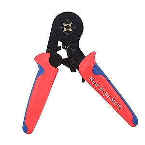 Crimper Tool Kit, Crimp Ferrule Including 800pcs Insulated Wire Terminals New Hope Store Self Adjusting Crimping Plier Set Tool Guage HSC8 6-4A 0.25-6mm², 23-10 AWG Red