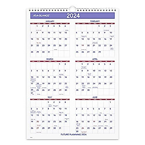 AT-A-GLANCE 2023 Wall Calendar, 12" x 17", Medium Tall, Spiral Bound, Monthly (PM228)