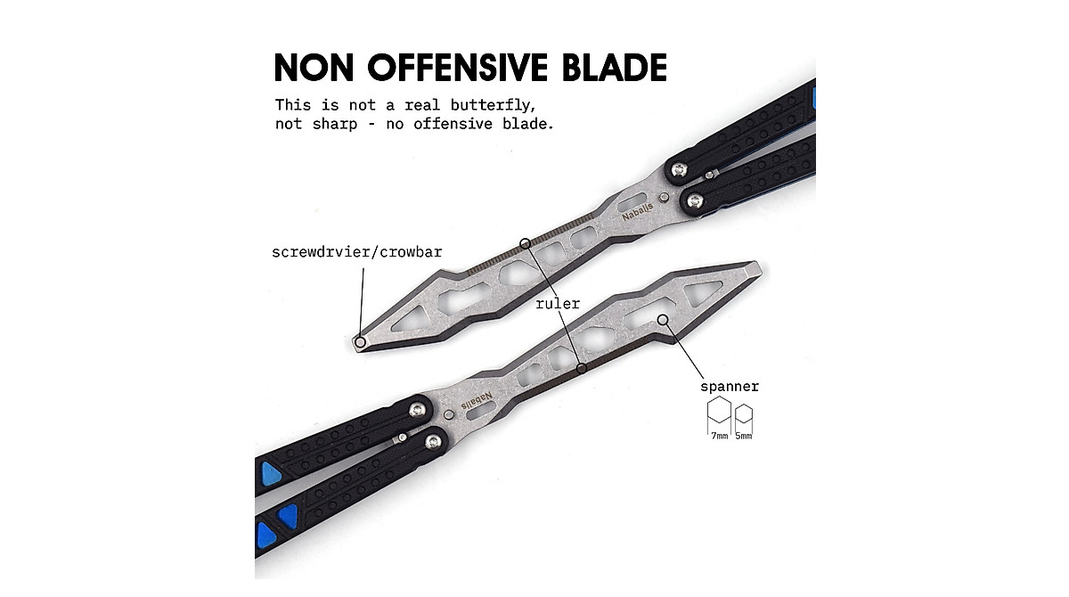 Nabalis G10 Balisong Trainer | Safe Butterfly Knife for Practice