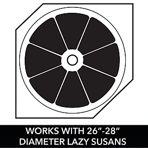 mDesign Plastic Lazy Susan Cabinet Storage Bin with Front Handle for Kitchen Countertop, Pantry, Shelf, Fridge Organization - Hold Food, Drinks, Snacks, Fruit, Vegetables - 8 Pack - Smoke Gray Tint