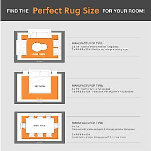 Signature Design by Ashley Wraylen 5 x 7 Low Pile Boho Abstract Rug, Orange & Blue