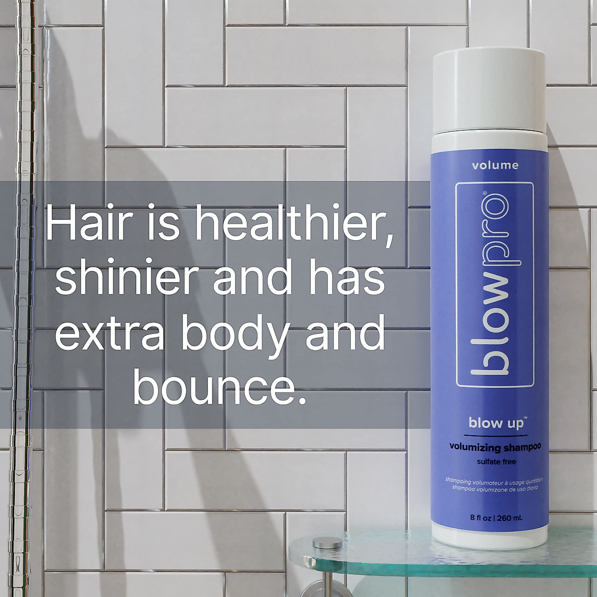 blowpro Blow Up Daily Volumizing Shampoo - Sulfate-Free Clarifying Formula - With Keratin - Add Volume, Texture and Body to Limp, Thin Hair - Remove Oil & Restore Moisture - 8 oz