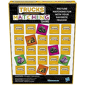 Hasbro Gaming Trucks Matching Game | Preschool Games for Boys & Girls | Memory Card Game | Easter Gifts for Kids | Ages 3+ (Amazon Exclusive)