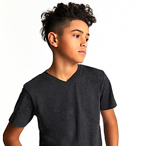 French Toast boys Short Sleeve V-neck Tee T Shirt, White, 10 US