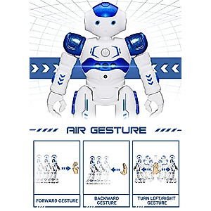 KingsDragon RC Robot Toys for Kids, Gesture & Sensing Programmable Remote Control Smart Robot for Age 3 4 5 6 7 8 Year Old Boys Girls Birthday Gift Present