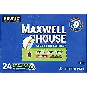 Maxwell House Decaf House Blend Medium Roast K-Cup Coffee Pods, 24 ct. Box