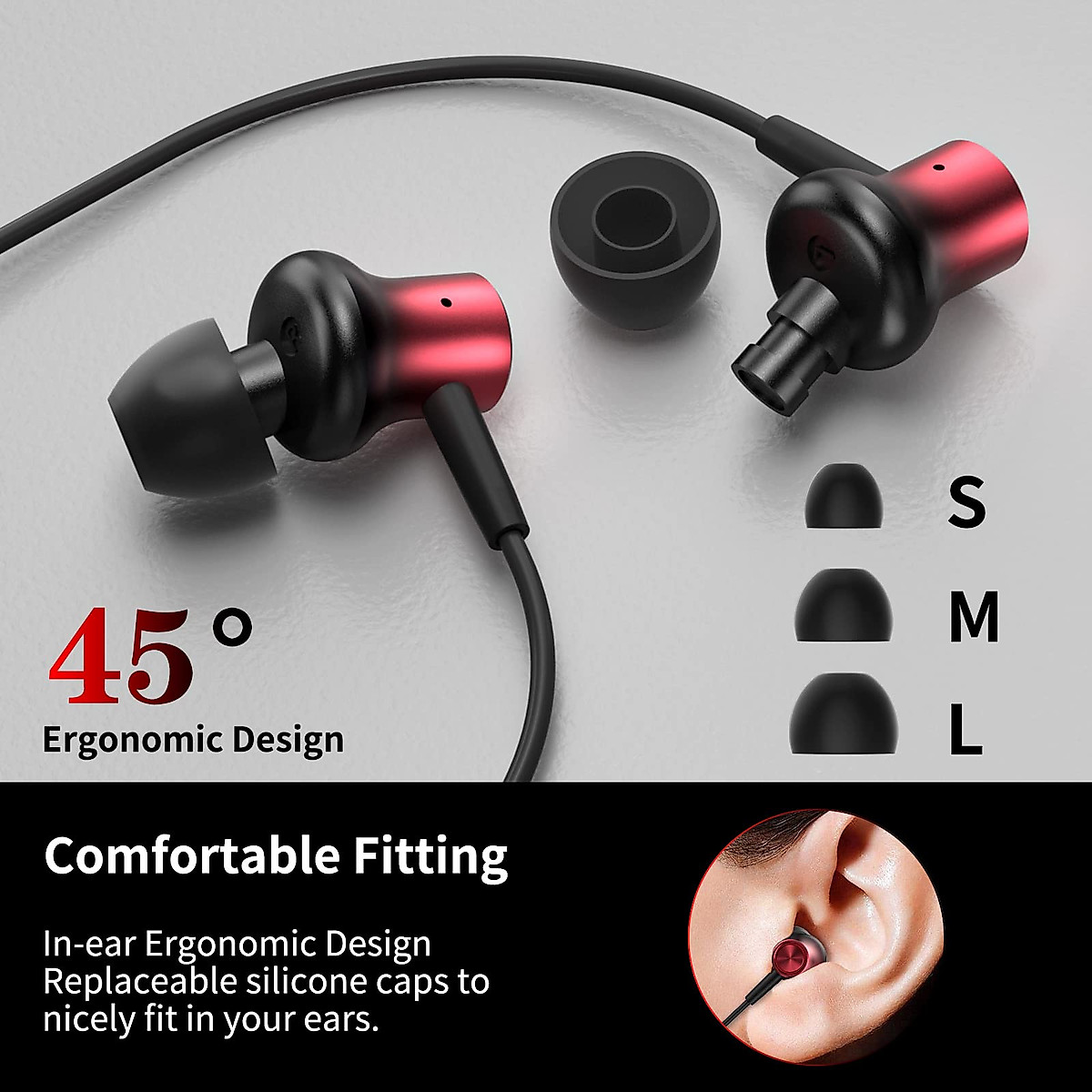 3.5mm Jack Earbuds Magnetic Wired Earphone for Chromebook PC Laptop Computer Samsung Galaxy A25 A15 5G in-Ear Headphone Noise Canceling Corded Headset for Kindle Fire HD 10 8 Plus 7 Kids