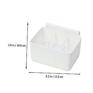 Veemoon 3pcs box Shelf White Hanging Containers Counter Kitchen Slide Refrigerator Food Snack Pantry Plastic Egg Trays Organization Sauce Seasoning Basket Sorting Cabinet Organizer Clear