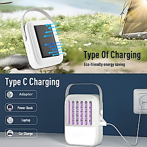 Vertmuro Solar Mosquito Killer, Lighting Mosquito Killer 2-in-1 Mosquito Killer, Cordless & Rechargeable Electric Mosquito Killer, Mosquito Killer with Suspension Ring, 2 Pack