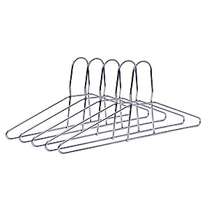 Quality Hangers 30 Extra Heavy Duty Anti Theft Security Metal Coat Hanger Suit Hangers with Polished Chrome, Supports 200LB, Closed Loop Coat Hangers (30)