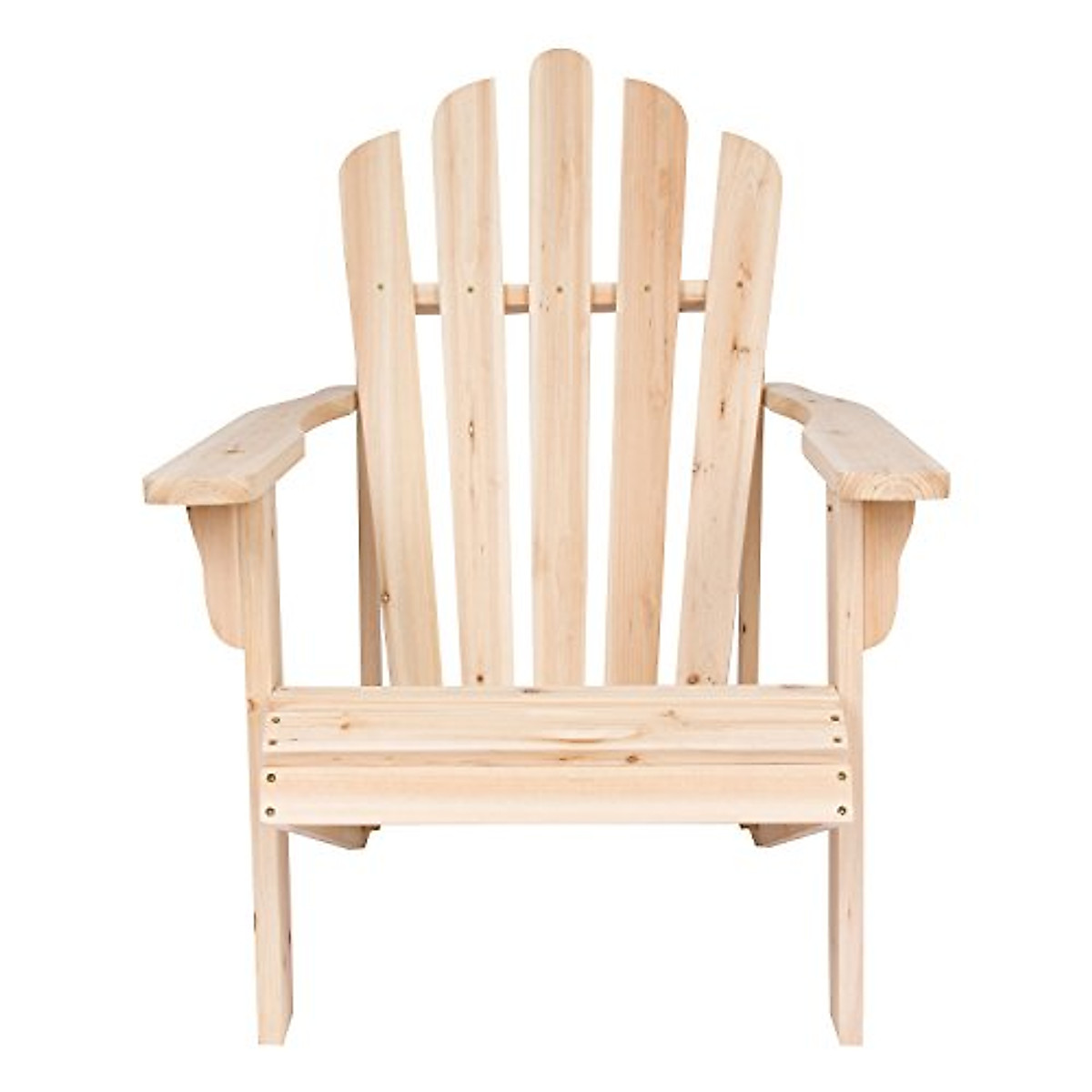 Shine Company 4611N Westport Wooden Adirondack Chair | Outdoor Firepit Chairs | Partially Pre-Assembled Wood Patio Chair – Natural