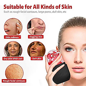 ice face roller, ice mold for face and Eyes, Reusable Massage Silicone Beauty Tool, Naturally Conditioning And Skin Care, De-Puff Eye Bags, Reduce Migraine Pain (Black)