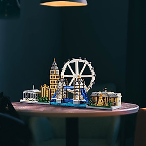 KLMEi Building Micro Mini Blocks Architecture Skylines Collection Set for Adults London Bridge Mini Bricks for Kids (3430 Pieces)