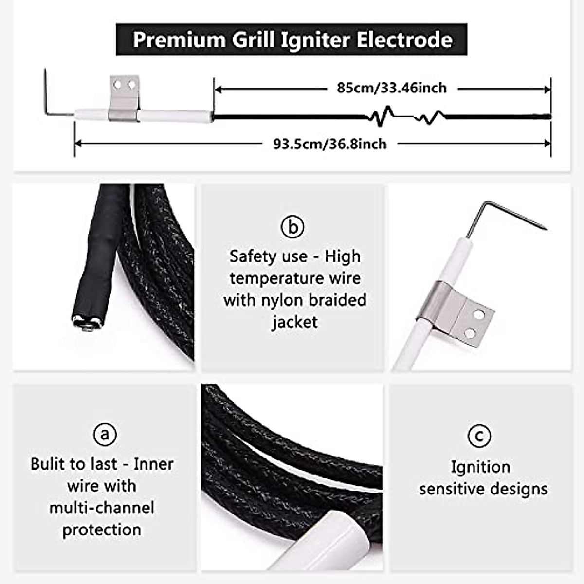 Grill Replacement Parts for Nexgrill 6 Burner 720-0898, 720-0898A, Nexgrill 720-0888, 720-0888N, 720-0830H, 720-0783E Gas Grill Models. Grill Burner Tubes, Heat Shield Tent Plates and Grill Igniters.