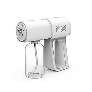 Handheld Steam Fogger Sprayer Gun Spray Machine Nano Electric Sanitizing Atomizer, Light Portable Cordless Intelligent Rechargeable Sterilizek For Home,Office,School,Garden, Indoor And Outdoor (White)