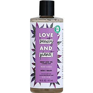 Love Beauty and Planet Body Wash Blissful Moisture for Dry Skin Hemp Seed Oil & Nana Leaf Vegan, Sulfate-free, Paraben-free, Cruelty-free 16 oz