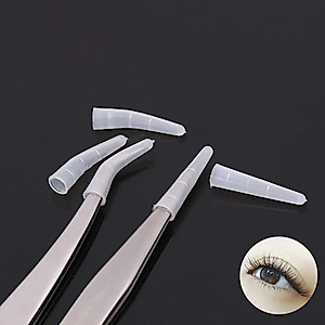 100 Pcs Clear Tweezer Point Protectors Cap Tweezer Tip Protective Covers Stopper