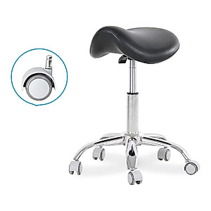 WFCMJ Comfortable Barstools Mobile Chair Ophthalmic Saddle Chair Doctor's Stool Pu Leather Dentist Chair Saddle Stool Rolling Ergonomic Swivel Chair Advanced