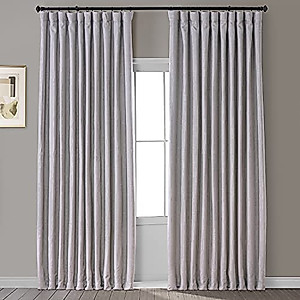 HPD Half Price Drapes Extra Wide Linen Room Darkening Curtain (1 Panel) 100 X 120, BOCH-LN1858-120-DW, Clay