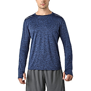 3 Pack: Men's Long Sleeve T Shirts, Dry Fit UV Sun Protection Outdoor Hiking Athletic Active Tops with Thumb Holes (Set 1, Medium)