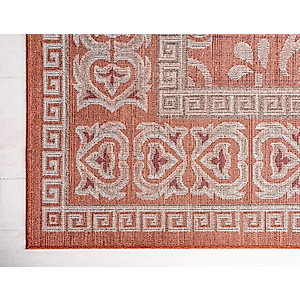 Unique Loom Outdoor Botanical Collection Area Rug - Atlanta (9' x 12' Rectangle, Cream/ Beige)