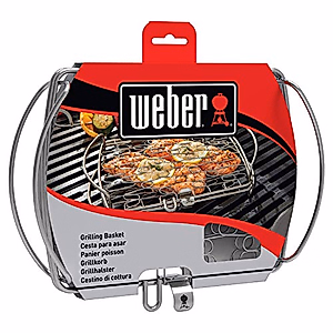 Weber 6470 Original Stainless Steel Fish Basket, Small (11.1 x 7.2 x 2)