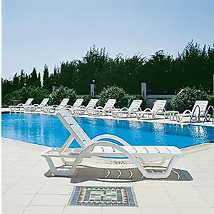 Compamia Sunrise Pool Chaise Lounge in White (Set of 4)