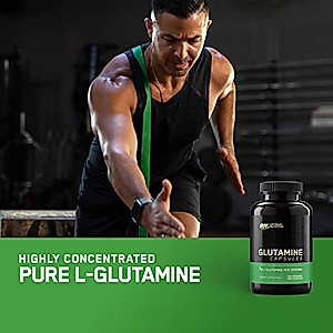 Optimum Nutrition L-Glutamine Muscle Recovery Capsules, 1000mg, 240 Count (Package May Vary)