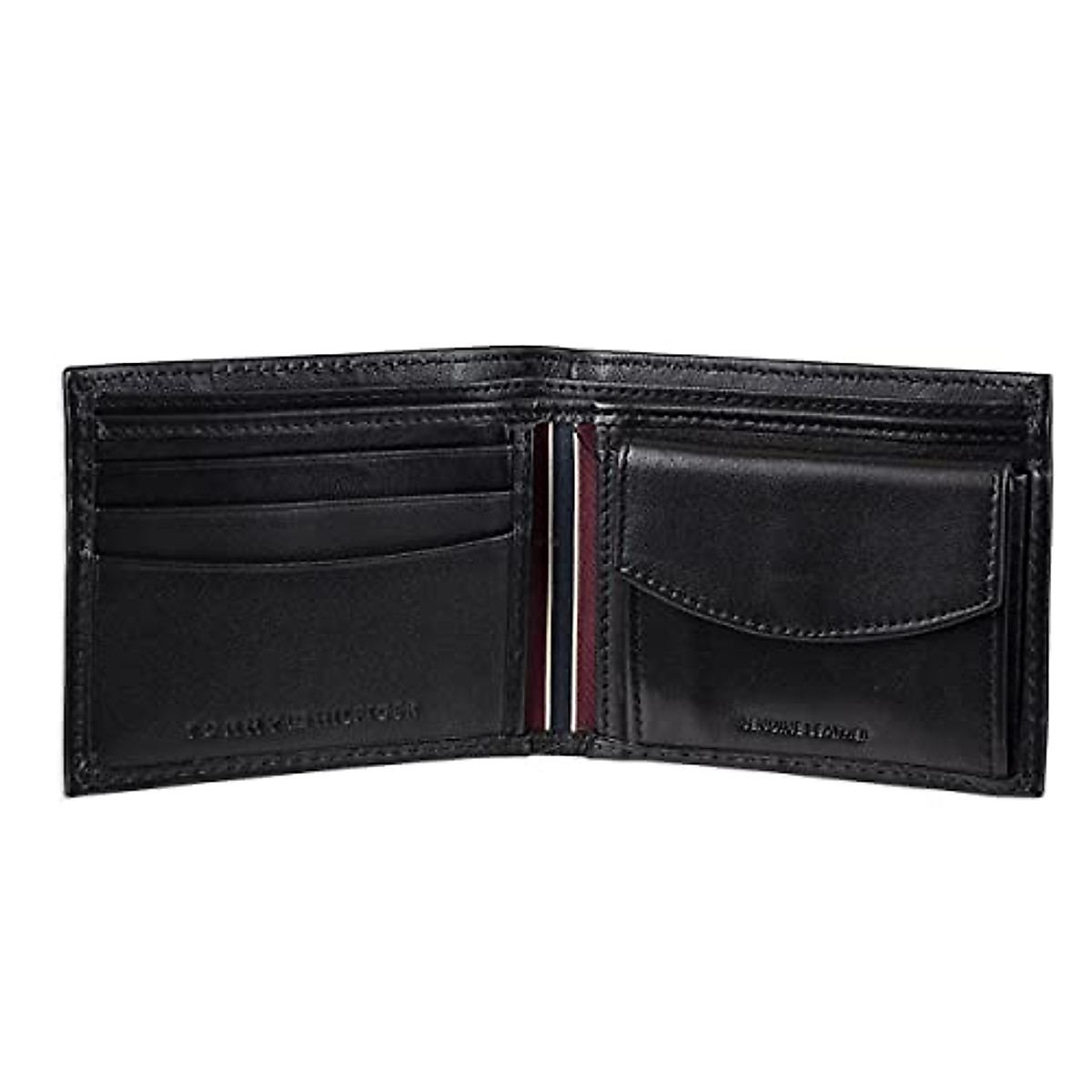 Tommy Hilfiger Genuine Leather Slim Bifold Wallet with Coin Pocket