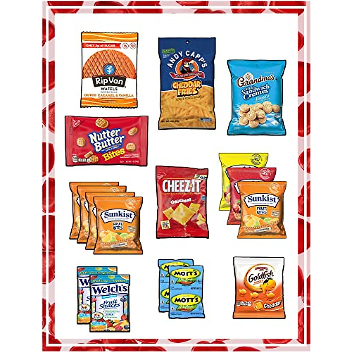 BLUE RIBBON Easter Snack Box Care Package Variety Pack (52 Count) Cookies Chips Candy Snacks Box for Office Meetings Schools Friends Family Military College Women Men Adult Kids