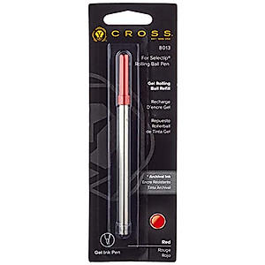 Cross Gel Ink Rolling Ball Refill for Selectip Pens, Medium - Red