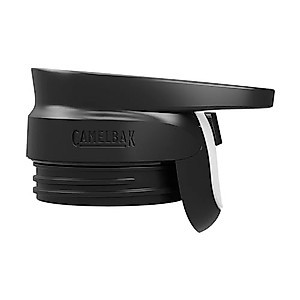 CamelBak Forge Flow Coffee & Travel Mug, Insulated Stainless Steel - Non-Slip Silicon Base - Easy One-Handed Operation - 12oz, White