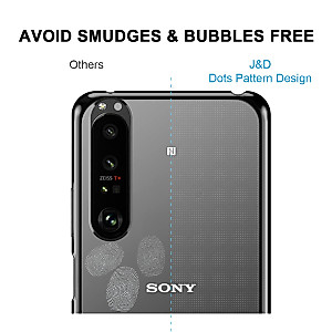 J&D Case Compatible for Sony Xperia 1 III Case, Ultra Slim Lightweight Clear Anti-Shock Protective Rubber Silicone Bumper Case for Sony Xperia 1 III Cover, Not for Sony Xperia 1 II, Transparent