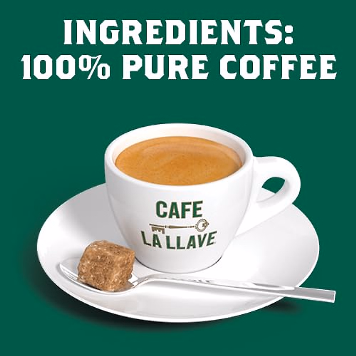 Cafe La Llave Decaf (8.8 ounce) Espresso Dark Roast Coffee, (Pack of 12)