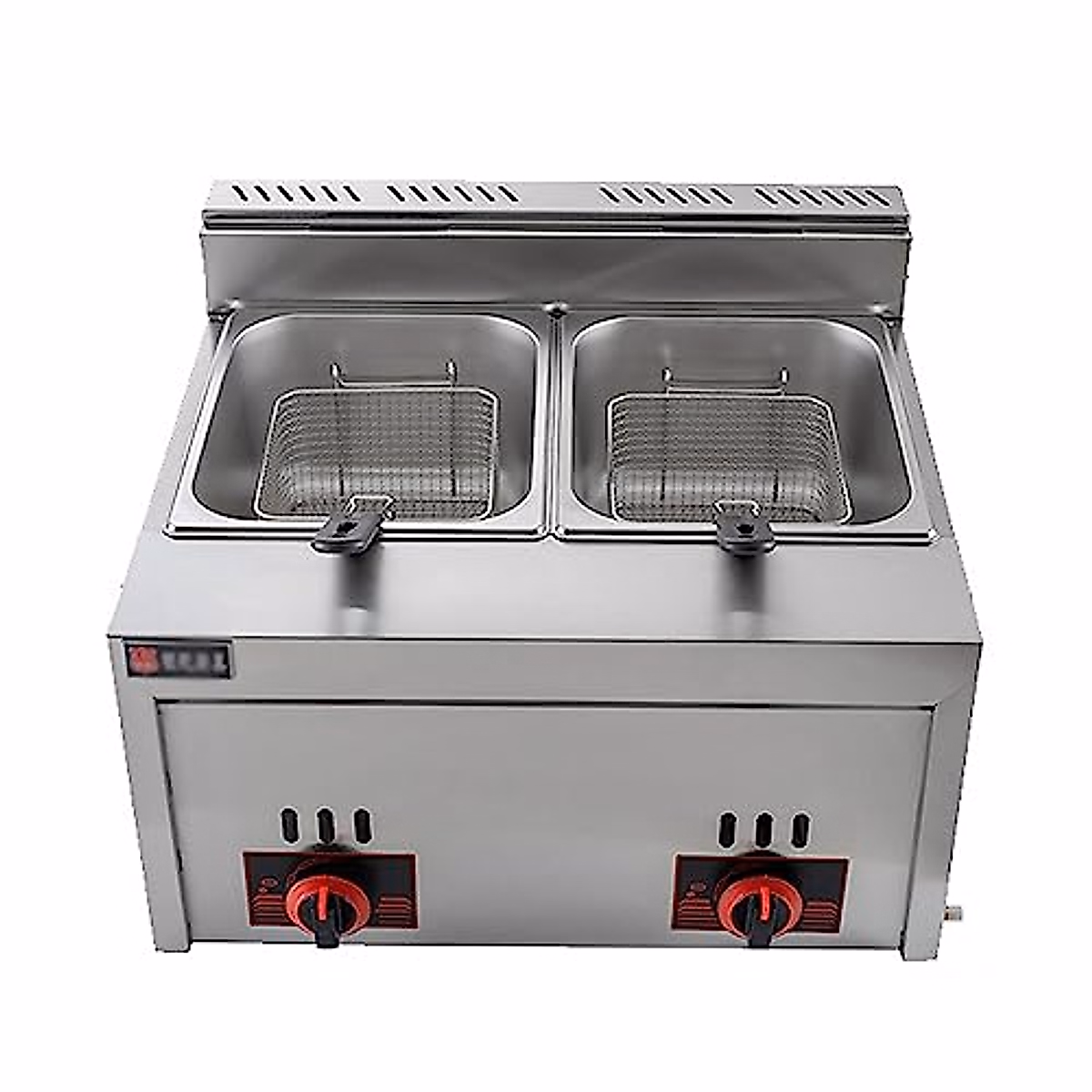 Deep Fryer with Temperature Control, Deep Fryers with Baskets, Commercial Gas Deep Fryer, for Restaurant Kitchen