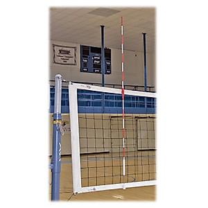 Tandem Sport Clamp-On Volleyball Net Antennae - Essential Volleyball Equipment - 2 Red & White Volleyball Antenna - Volleyball Referee Equipment - Volleyball Net Poles - Fits 36" & 1 Meter Nets