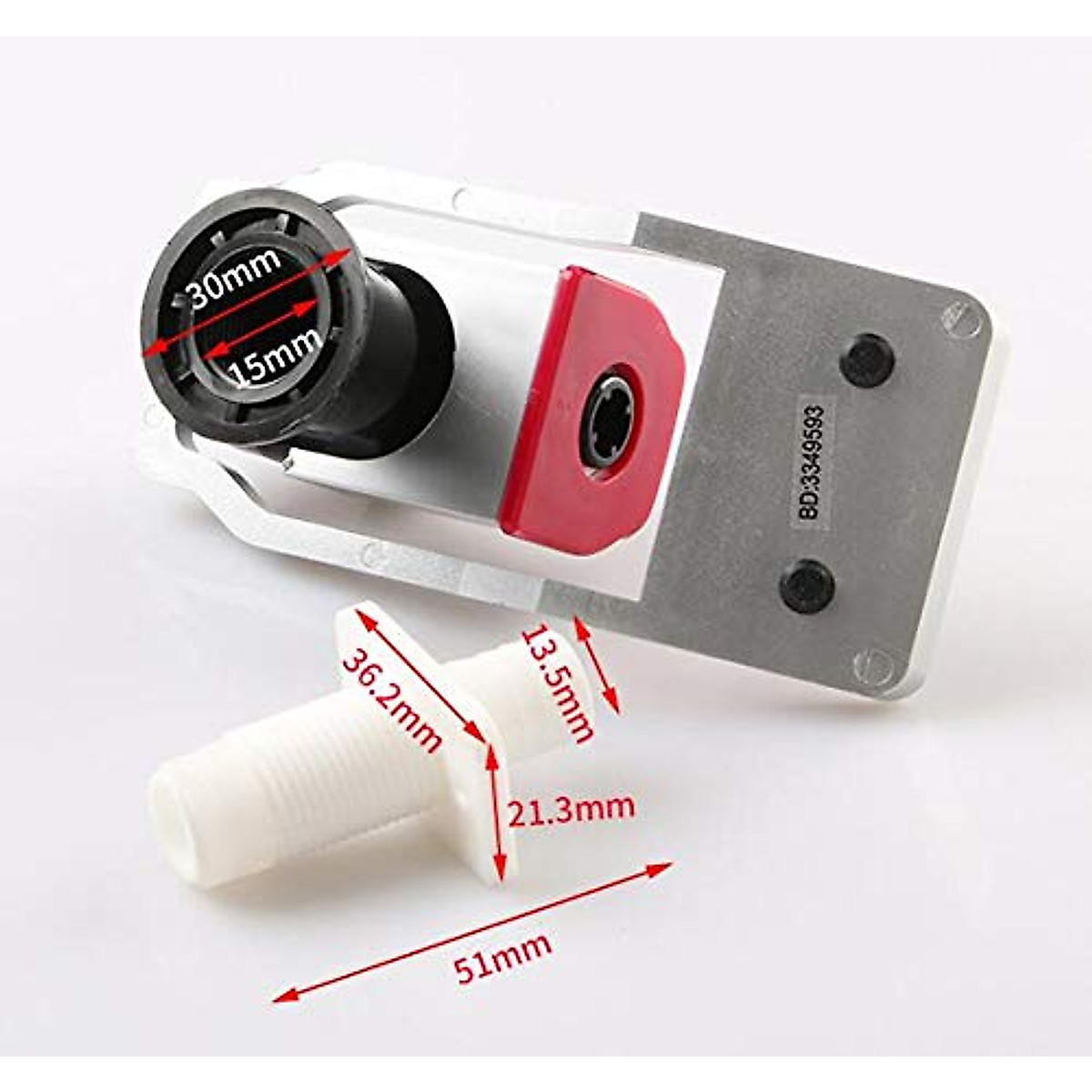 Water Cooler Faucet,Water Dispenser Spigot,Push Style with Child Safety Lock for Ro System Adaptor Hot Cold Water,2 Pieces Plastic,Red/Blue