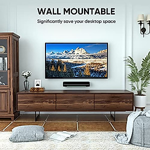 Saiyin Sound Bars for TV, with Bluetooth,Optical, AUX Inputs, 17-Inch Small Speakers with Visual Volume Adjustment & Wall Mountable