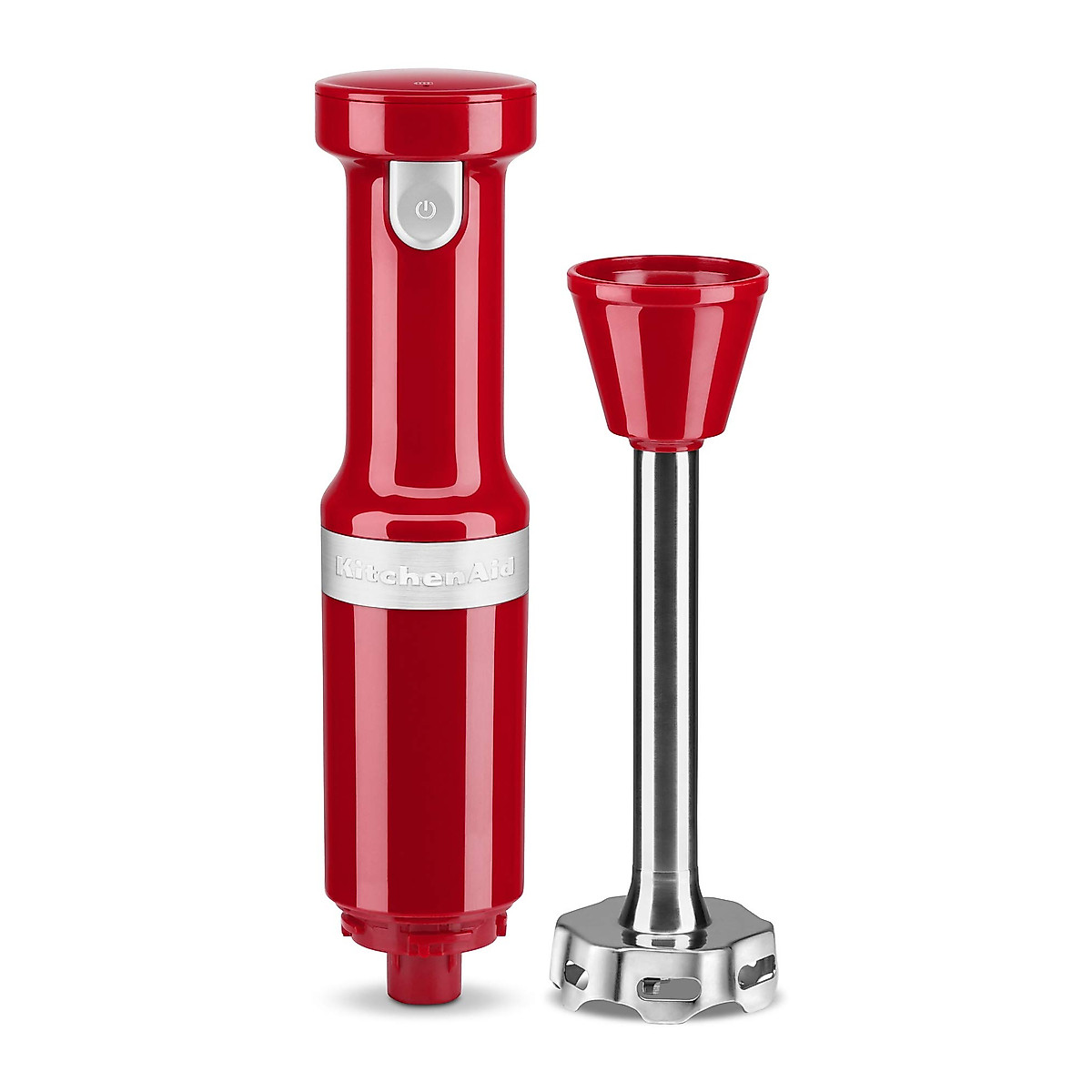 KitchenAid Cordless Variable Speed Hand Blender with Chopper and Whisk Attachment - KHBBV83, Empire Red, 1 Liter