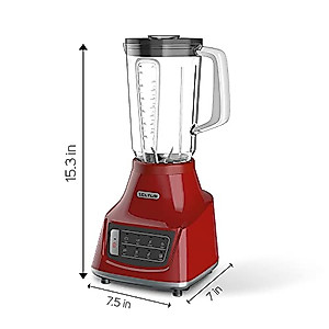 GRANDEUR TOUCH BLENDER BY Taurus |500 watts of peak blending power| glass jar with 48 oz large capacity| 6 pre-programmed smart settings and touch panel control 8 speed control & pulse function.
