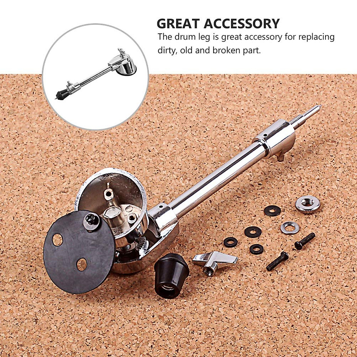 Bass Drum Spur Adjustable Bass Drum Stand Leg Spur Drum Instrument Accessory