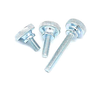 10 Pcs Galvanized Flat Knurled Head Fully Threaded Thumb Screws Bolts Fastener,Thumbscrew Threaded Knurled Grip Knobs Thumb Screw,Vesa Screws, Monitor Mount Screws for TV and Monitor Mount(M4x30mm)