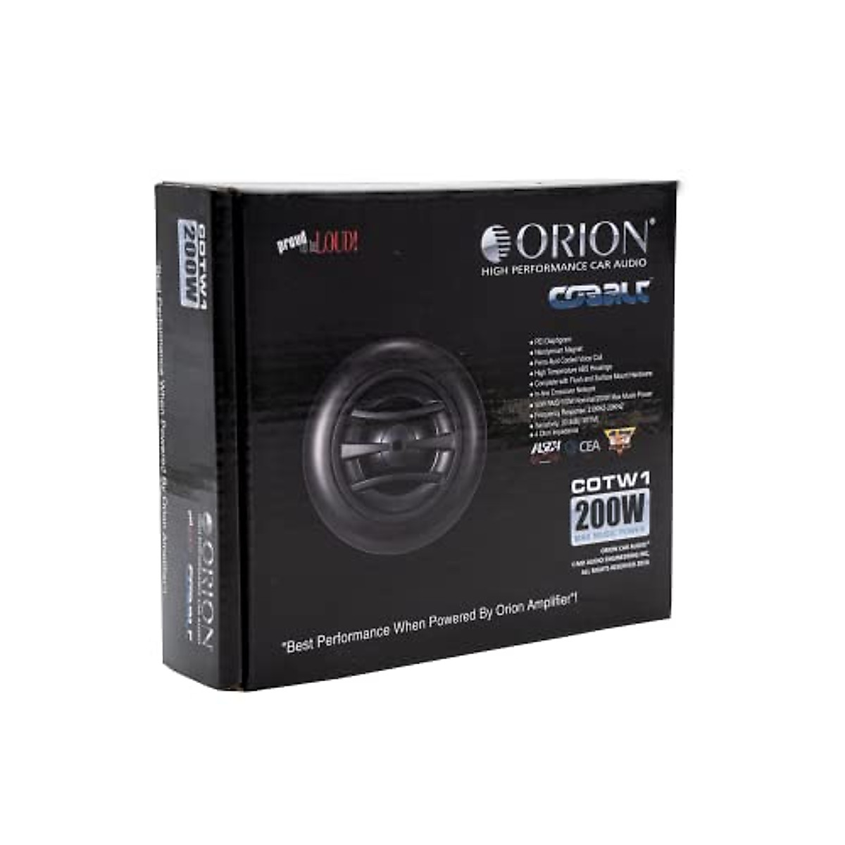 Orion Cobalt COTW1 Series Super Bullet Tweeter 4 Ohms 50 RMS Car Audio Car Stereo Set of 2 Tweeters