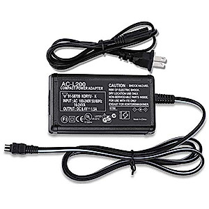 AC-L200 AC Power Adapter Charger for Sony Handycam DCR-SX40, DCR-SX41,DCR-SX44,DCR- SX45,DCR-SX60,DCR-SX63,DCR-SX65,SX83,SX85,DCR-SR42,DCR-SR45,DCR-SR46,DCR-SR47,DCR-SR68
