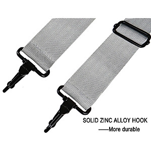 Shoulder Strap, Durable 55" Universal Replacement Laptop Shoulder Strap, Adjustable Comfortable Belt with Metal Hooks for Briefcase, Computer Messenger Bag, Laptop Case Luggage/Duffel/Camera, (Grey)