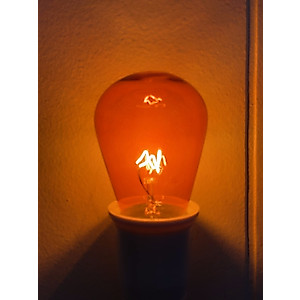 String Light Company S1411WA Amber S14 Light Bulb with E26 Base, 11-Watt (Pack of 12)
