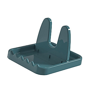 Spoon Rest Holder Foldable Lid Racks, Kitchen Countertop Organiser, Pan Covers Shelf, Kitchen Cutlery Pot Lid Holder Shelf for Forks, Blue