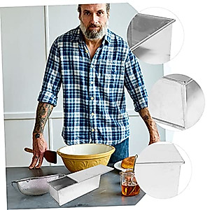 Abaodam Box Toast Box Bread Toast Box Non- Stick Bread Pan Bread Loaf Pan Mini Toast Stainless Steel Griddle Cake Stencils Loaf Pans for Baking Non-stick Loaf Pan Molds for Baking Tray